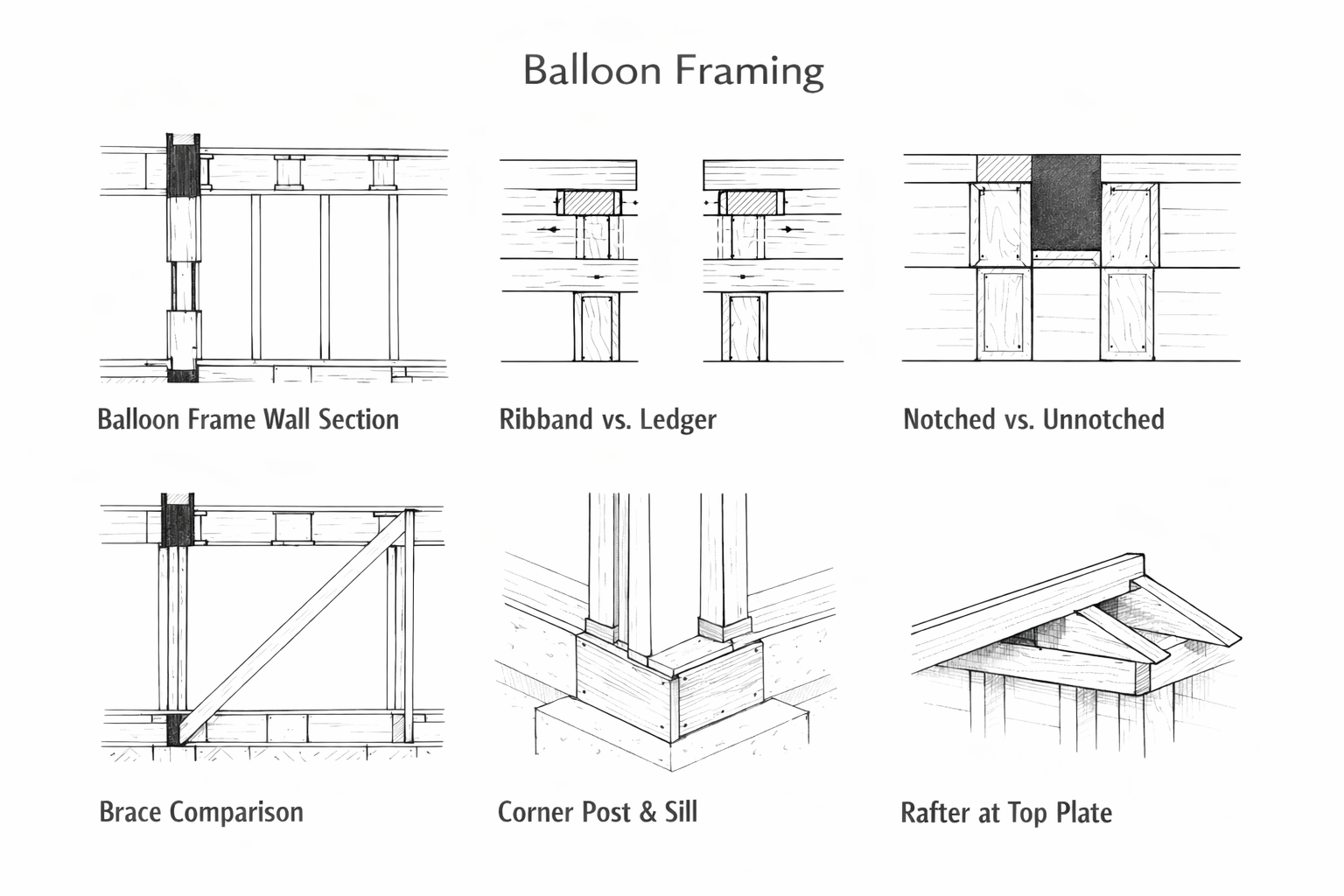 Balloon Framing Construction: How It’s Built | ArchitectureCourses.org