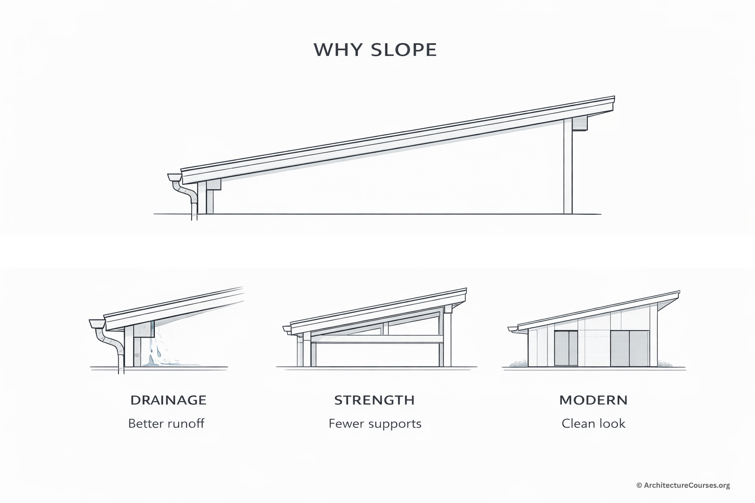 Sloping Flat Trusses: Low-Slope Roof Framing | ArchitectureCourses.org