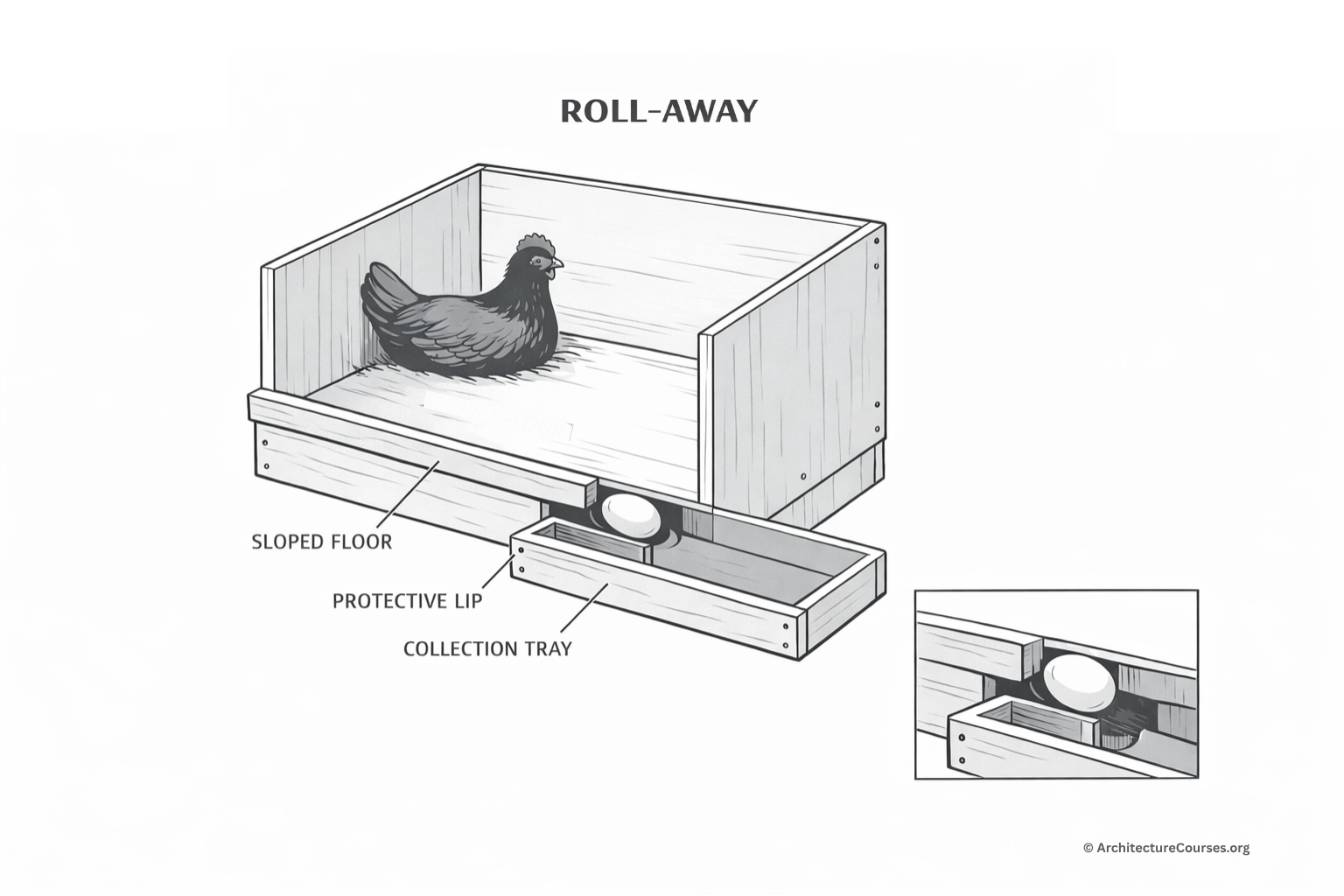 The Best Design for a DIY Roll Away Chicken Nest Box: Simple & Proven ...