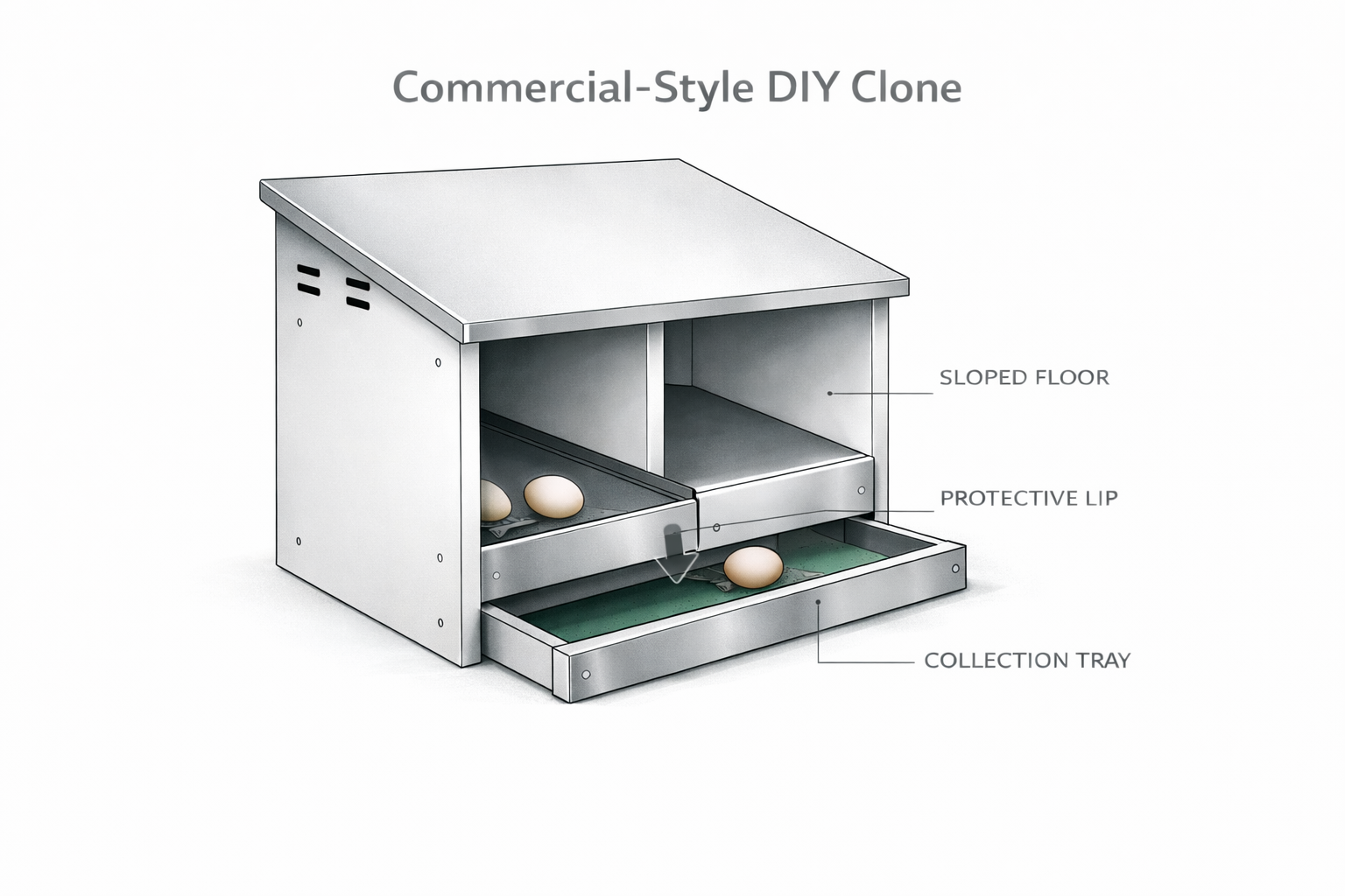 The Best Design for a DIY Roll Away Chicken Nest Box: Simple & Proven ...