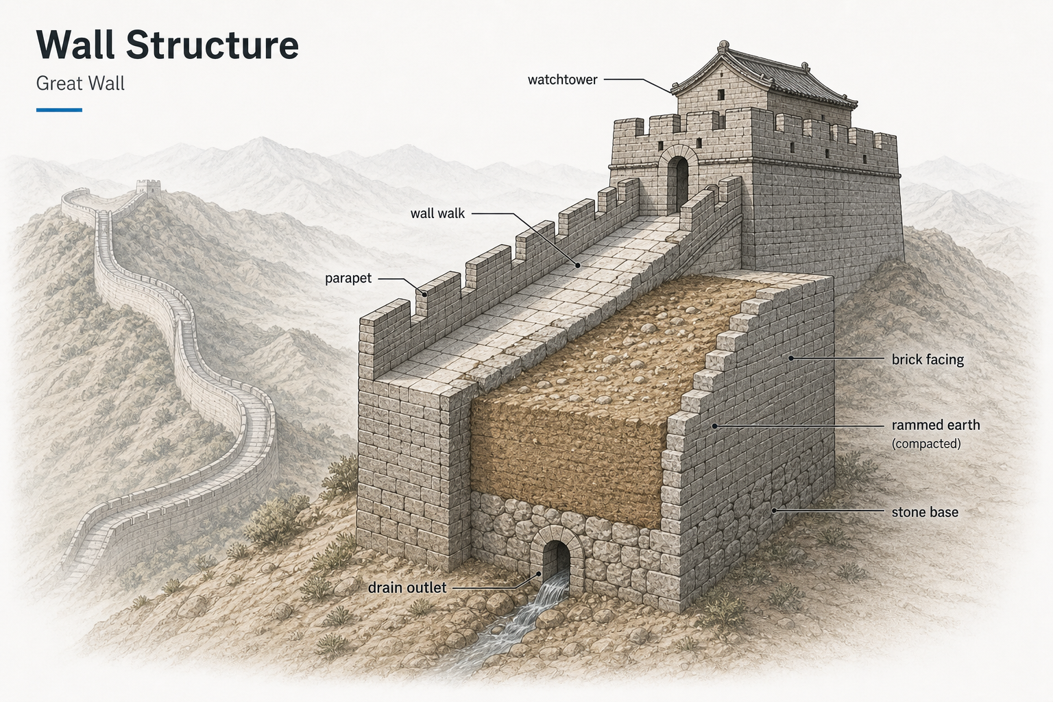 Great Wall of China Architecture: Real Design, Real Materials ...