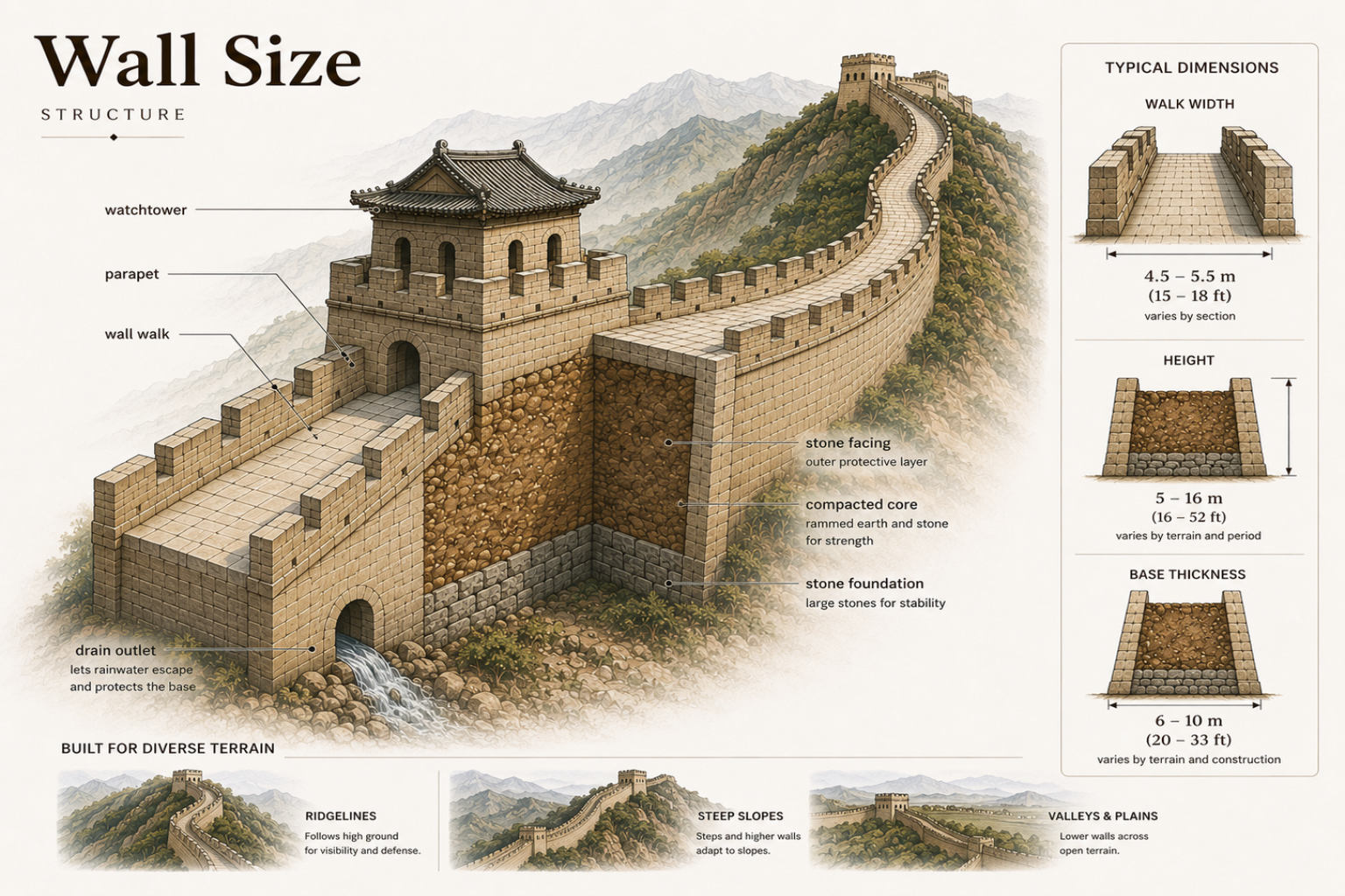 Great Wall of China Architecture: Real Design, Real Materials ...