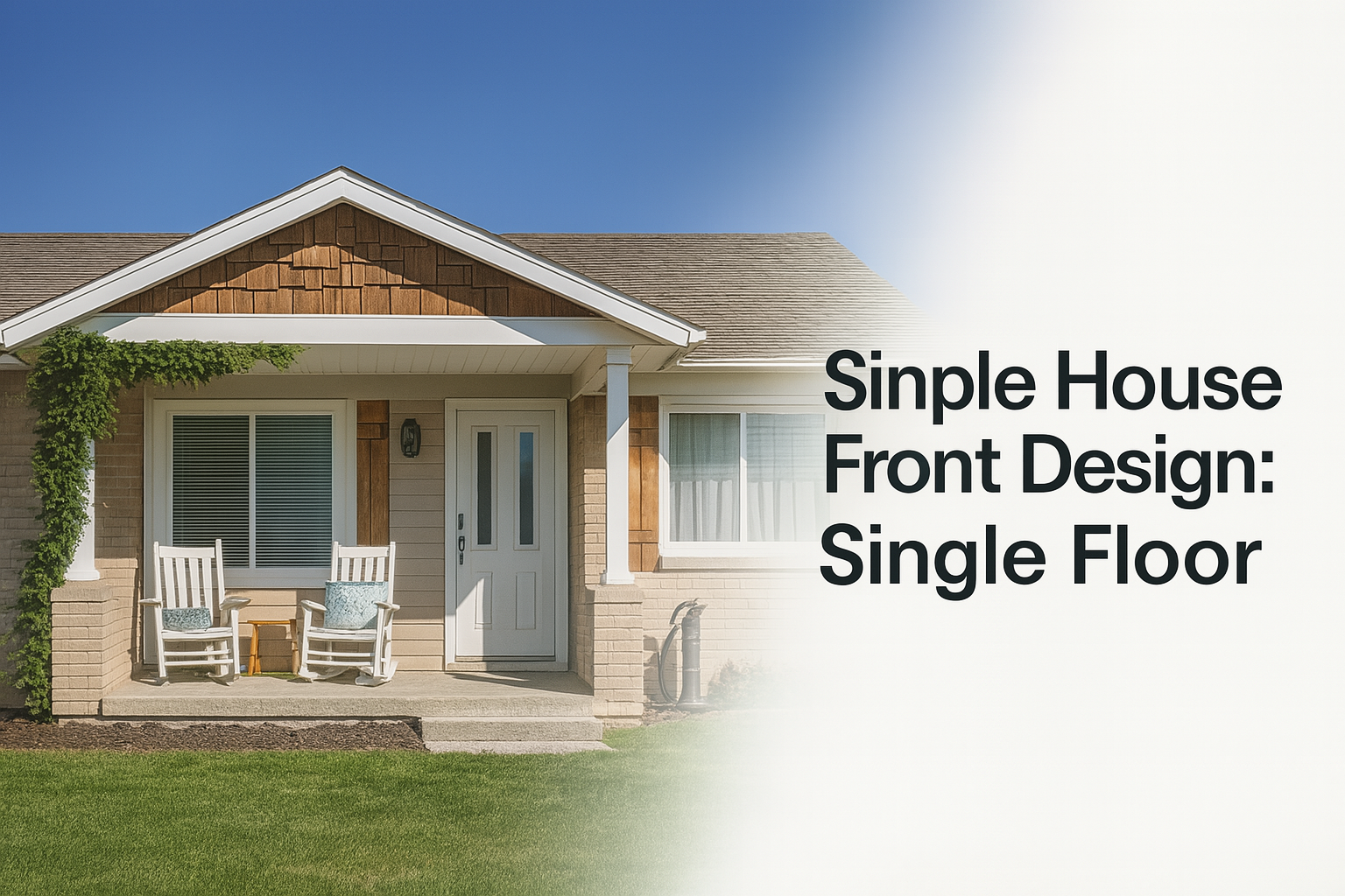 Simple House Front Design: Single Floor (2025) | ArchitectureCourses.org