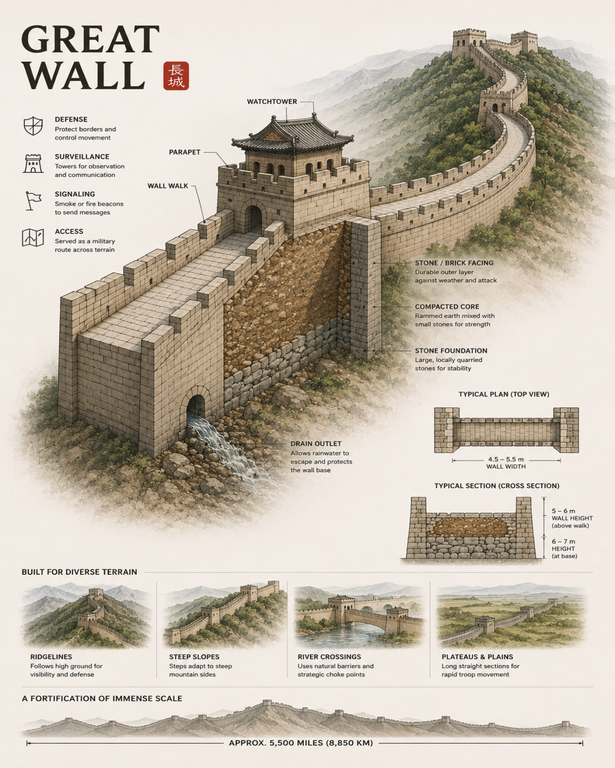 Great Wall of China Architecture: Real Design, Real Materials ...